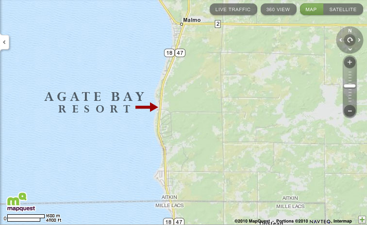 Map to Agate Bay Resort - Agate Bay Resort on Mille Lacs Lake